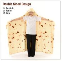 China 60 X 80Inch  Burritos Tortilla Wearable Hooded Blanket for sale