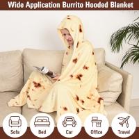 China 60 X 80Inch  Burritos Tortilla Wearable Hooded Blanket for sale