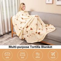 China 60 X 80Inch  Burritos Tortilla Wearable Hooded Blanket for sale