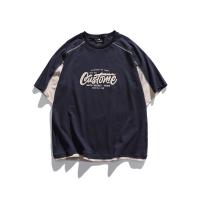 China Printing Logo Cotton Washed Vintage Oversized Graphic Tees Crewneck Cool for sale