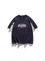 China Printing Logo Cotton Washed Vintage Oversized Graphic Tees Crewneck Cool for sale