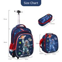 China Primary School Trolley Backpacks Boys And Girls Cartoon Printed for sale