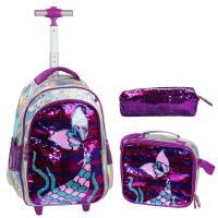 China Primary School Trolley Backpacks Boys And Girls Cartoon Printed for sale