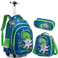 China Primary School Trolley Backpacks Boys And Girls Cartoon Printed for sale