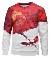 China Fashionable Sublimation Crewneck Sweatshirt 100 Polyester Sweatshirt OEM for sale