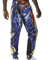 China Fashionable Cotton Blend Sublimation Sweatpants Printed Jogger Pants Anti Shrink for sale