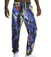 China Fashionable Cotton Blend Sublimation Sweatpants Printed Jogger Pants Anti Shrink for sale
