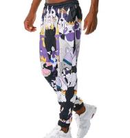 China Mens Custom Logo Breathable Sublimation Jogging Pants Elastic Waistband for sale