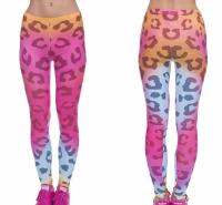 China Sweat Wicking Donut Print Custom Yoga Leggings 92% Polyester 8% Spandex for sale