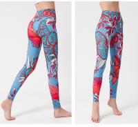 China Quick Dry Sports Colorful Custom Printed Leggings Personalised Gym Leggings for sale