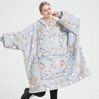 China Anime Print Design Thick Hoodie Blanket Hoodie Fleece Tv Blanket for sale