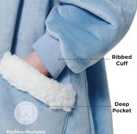 China Long Sleeves Flannel Sherpa Oversized Hooded Blankets TV Hoodie Blanket for sale