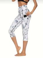 China Women High Waist Leisure Fitness Yoga Pants With Pockets Tummy Control for sale