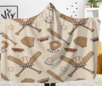China Sports Rugby Football Basketball Print Oversized Hooded Blankets Anti Shrink for sale