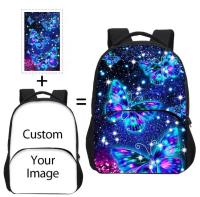 China Durable Fashion Butterfly Custom Printed Backpacks 13 Liters Waterproof for sale