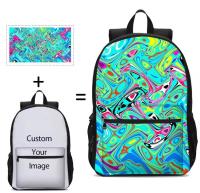 China Large Capacity Waterproof  Custom Printed Backpacks School For Teenagers for sale
