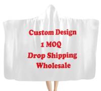 China Custom Pattern Polyester Hooded Blanket Cozy Warm Big Blanket Hoodie for sale