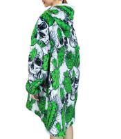 China Machine Washable Christmas Hooded Blanket With Long Sleeve And Pocket for sale