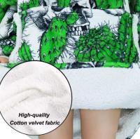 China Machine Washable Christmas Hooded Blanket With Long Sleeve And Pocket for sale