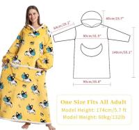 China OEM Plush Warm Thick Sherpa  Oversized Hooded Blankets Folded for sale