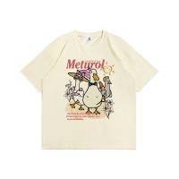 China Euramerican Fashion Duck Print Cotton Oversize T Shirt Short Sleeve Men'S Streetstyle for sale