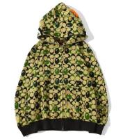 China Customizable Camo Full Face Zip Up Hoodie 100% Cotton Full Zip Hoodie for sale