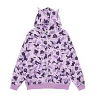 China All Over Printed Oversize Hoodie Cotton Zip Up Sweatshirt Anti Wrinkle for sale