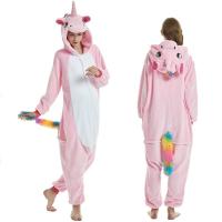 China Flannel Romper Animal Printed Oversized Pyjama Hoodie For Men Women Couple for sale