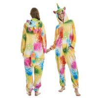 China Flannel Romper Animal Printed Oversized Pyjama Hoodie For Men Women Couple for sale