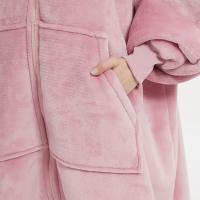 China Zipper Closure Womens Hooded Pajamas Oversized Hoodie Pajamas Ultra Comfortable for sale