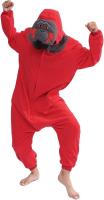 China Unisex Flannel Romper Animal One Piece Pajamas With Hood And Button for sale
