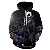 China Halloween Skull Jack 3D Printed Printed Oversize Hoodie Comfortable for sale