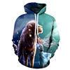 China BSCI Anime Cosplay Costume Fully Sublimated Hoodies Animal Print Oversized Hoodie for sale