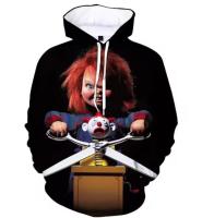 China Chucky Printed Oversize Hoodie Men Horror Movie 3D Printed Hoodies for sale