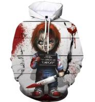 China Chucky Printed Oversize Hoodie Men Horror Movie 3D Printed Hoodies for sale