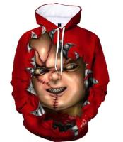 China Chucky Printed Oversize Hoodie Men Horror Movie 3D Printed Hoodies for sale