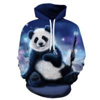China Mens Oversized Panda Printed Long Sleeve Hoodie With Pocket for sale