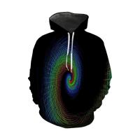 China Men's Graphic Print Long Sleeve Drawstring Hoodie Pullover Sweatshirt for sale