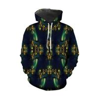 China Men's Graphic Print Long Sleeve Drawstring Hoodie Pullover Sweatshirt for sale