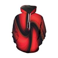 China Men's Graphic Print Long Sleeve Drawstring Hoodie Pullover Sweatshirt for sale