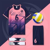 China Volleyball Uniform Suit For Men And Women Custom Printed Summer Quick-drying Breathable Volleyball Jersey for sale
