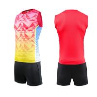 China Printed Badminton Uniform Suit For Men And Women Sleeveless Volleyball Uniform Sweat-absorbent Sport Wear for sale