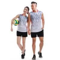 China Printed Badminton Uniform Suit For Men And Women Sleeveless Volleyball Uniform Sweat-absorbent Sport Wear for sale
