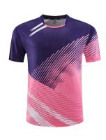 China Sport Suit Women's And Men's Badminton Training Suit Full-Prints T Shirts for sale