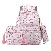 China Fresh Backpack Versatile Backpack Junior High School Bear Cartoon Print Backpack Large Capacity Student School Bag for sale