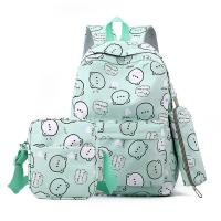 China Fresh Backpack Versatile Backpack Junior High School Bear Cartoon Print Backpack Large Capacity Student School Bag for sale