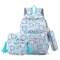 China Fresh Backpack Versatile Backpack Junior High School Bear Cartoon Print Backpack Large Capacity Student School Bag for sale