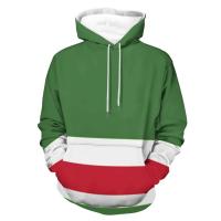 China Men's Fleece Hoodie Unisex Flag Print Hooded Pullover Kangaroo Pocket Sweatshirt for sale
