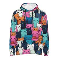 China Graphic Print Drawstring Vintage Drop Shoulder Hoodies Thermal Long Sleeve Pullover for sale