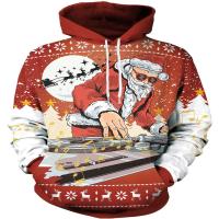 China Men's Christams Print Sweatshirts Hoodies Long Sleeve Graphic Halloween Shirts for sale